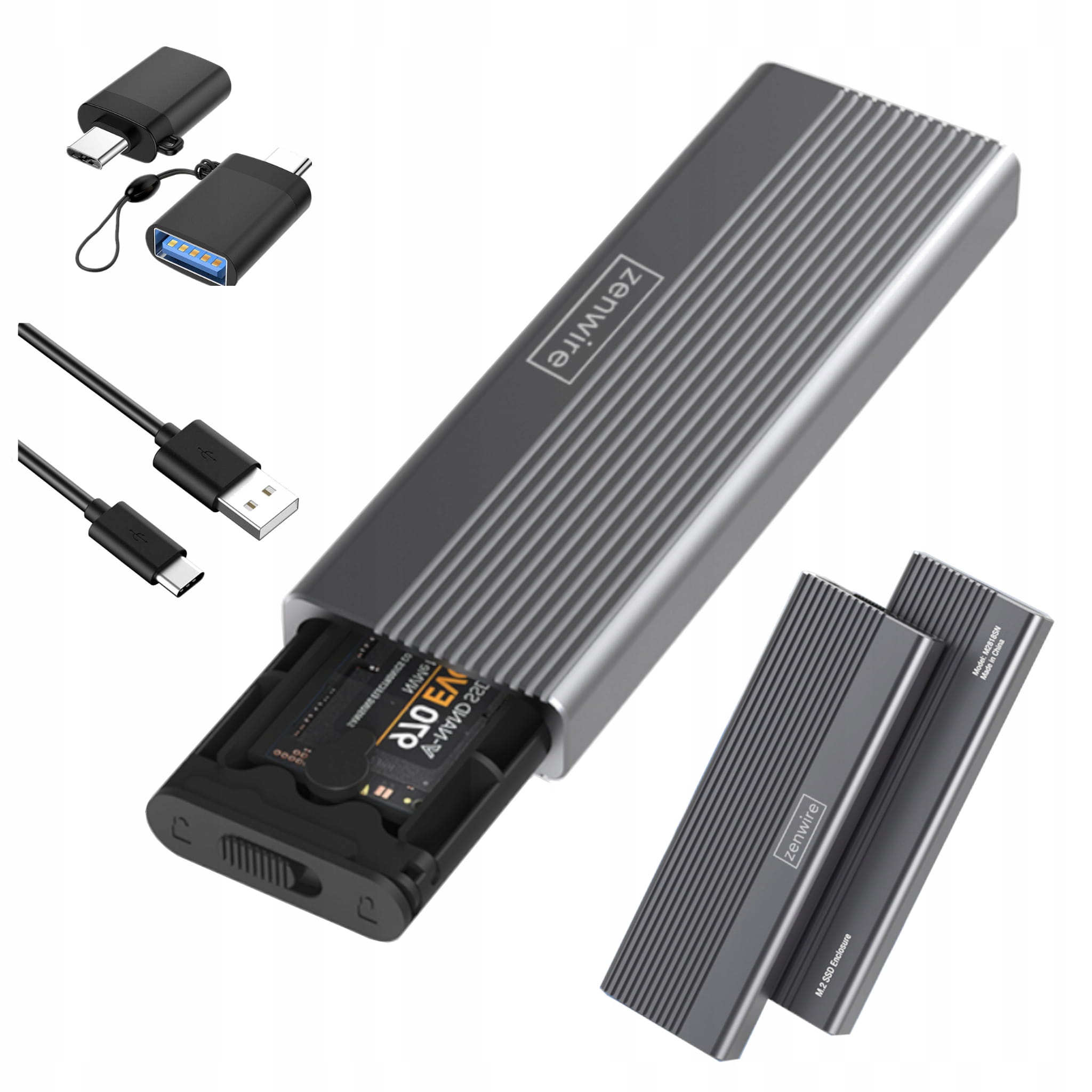 Obudowa Dysku SSD m2 SATA NGFF USB-C USB 3.0 6GB/s Kieszeń na dysk ...